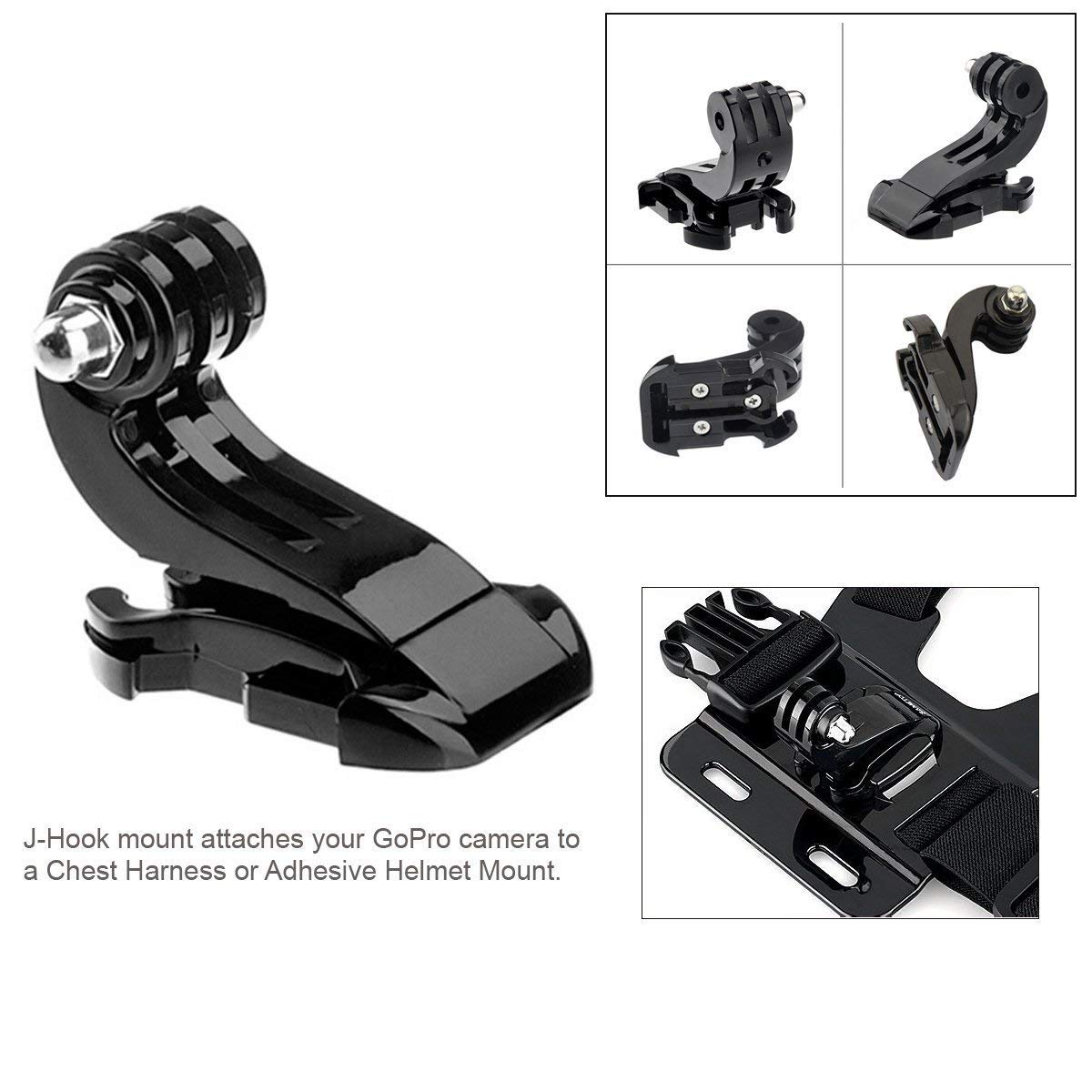 VVHOOY Action Camera Accessories Head Strap Mount Chest Harness Compatible with AKASO EK7000 Brave 4 Brave 7 LE V50X Native/GoPro Hero 12 11 10 9 8 7 6 5/VEMONT/Dragon Touch/HLS/Apexcam/REMALI