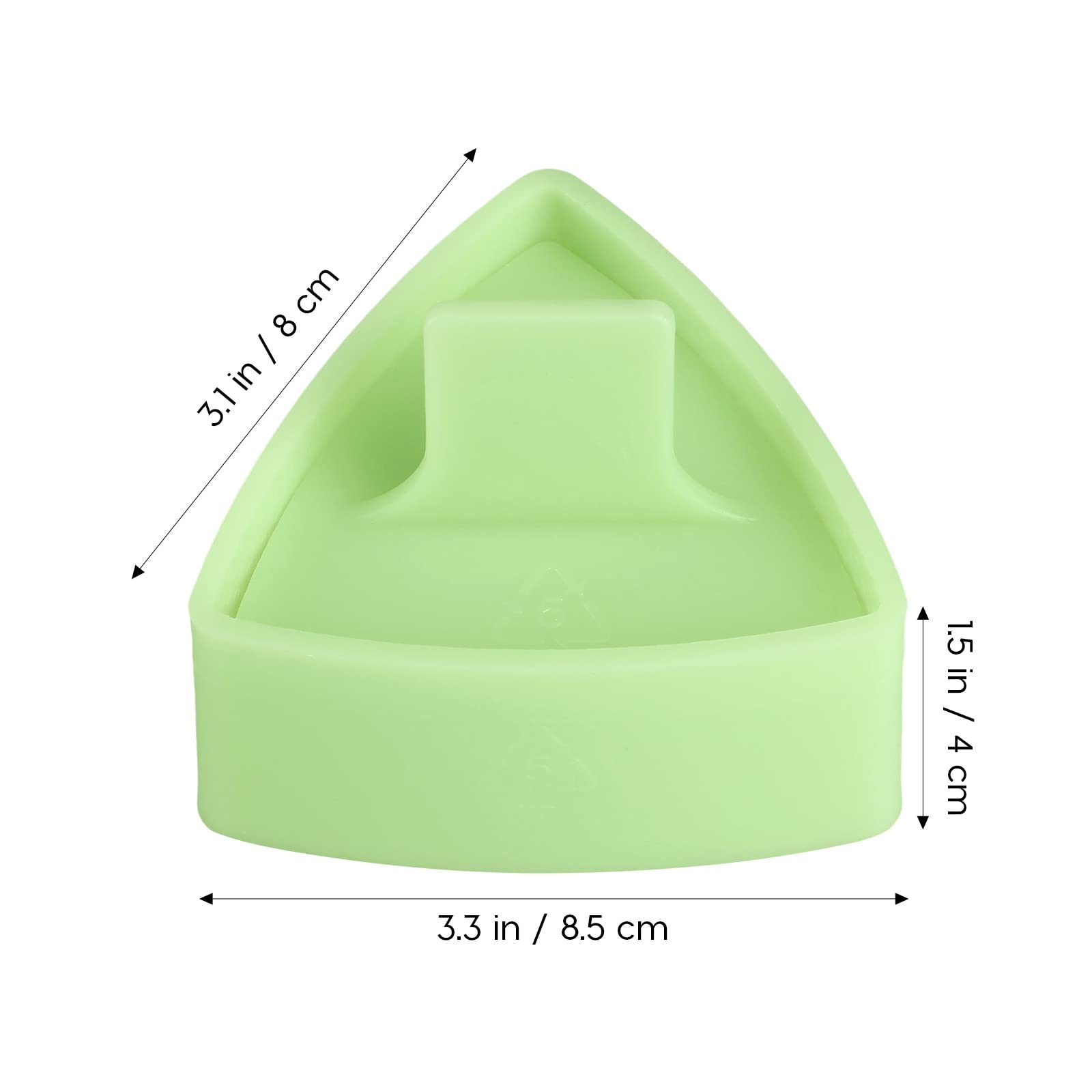UPKOCH Triangle Sushi Mold, Rice Ball Maker, Non-stick Onigiri Press, Sushi Mold Maker, Light Green