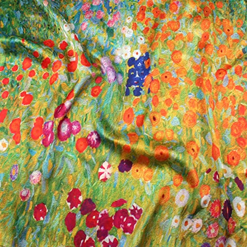 Umjetnost Women's Silk Feeling Scarf Long Satin Fashion Scarves Lightweight Shawls Wraps (SL24)