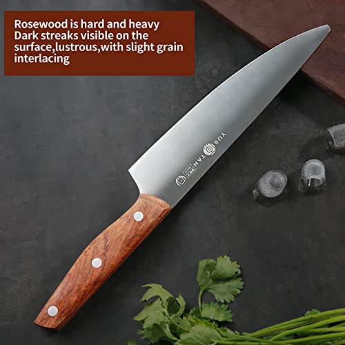 YUSOTAN Santoku Knife-Chef Knife,Multi-Designed Handles In Various Materials (Rosewood Chef Knife-7 inch)