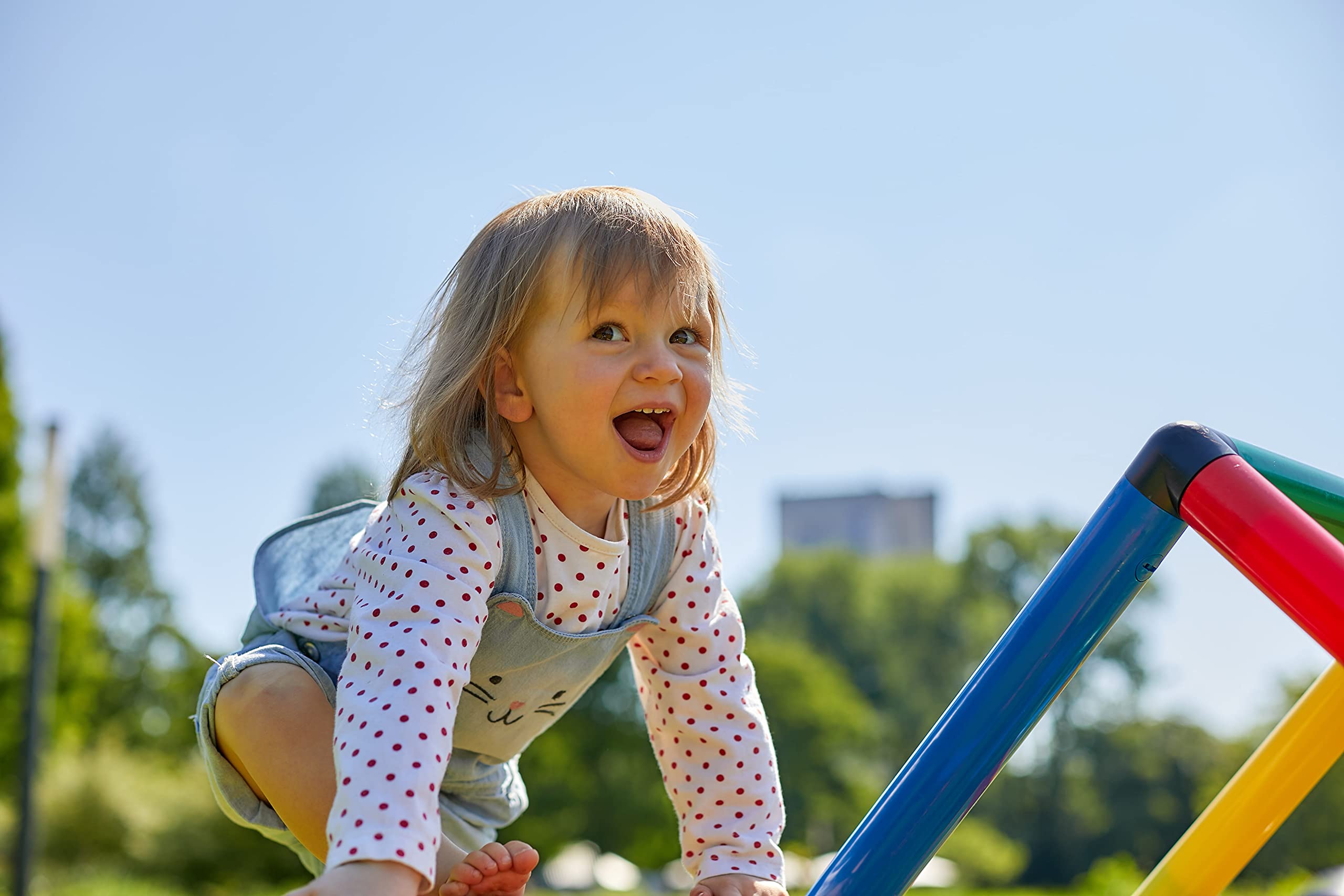 Quadro Climbing Pyramid - Rugged Indoor/Outdoor Climber, Tot/Toddler Jungle Gym, Expandable Modular Component Playset, Giant Construction KIt, Play Structure, for Kids Ages 1-6 Years.