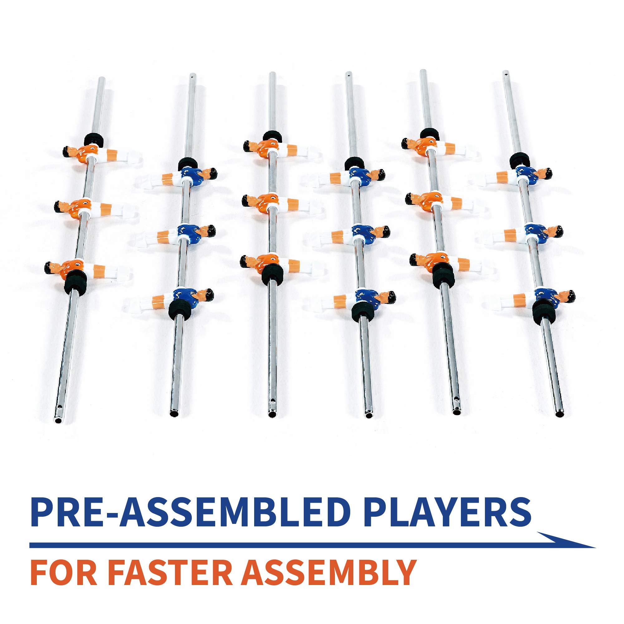 Rally and Roar Tabletop Foosball Mini Soccer Game, 2 Balls, 6 Player Rows, and Built In Scoreboard