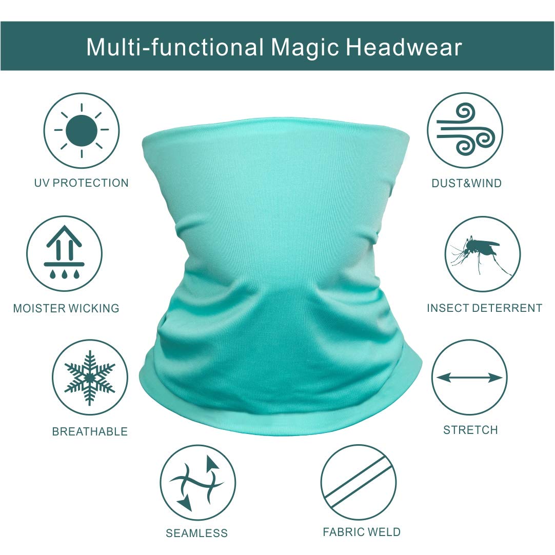 qualidyne UV Protection Face Mask Bandana Balaclava Scarf Neck Gaiter Headwrap scarve