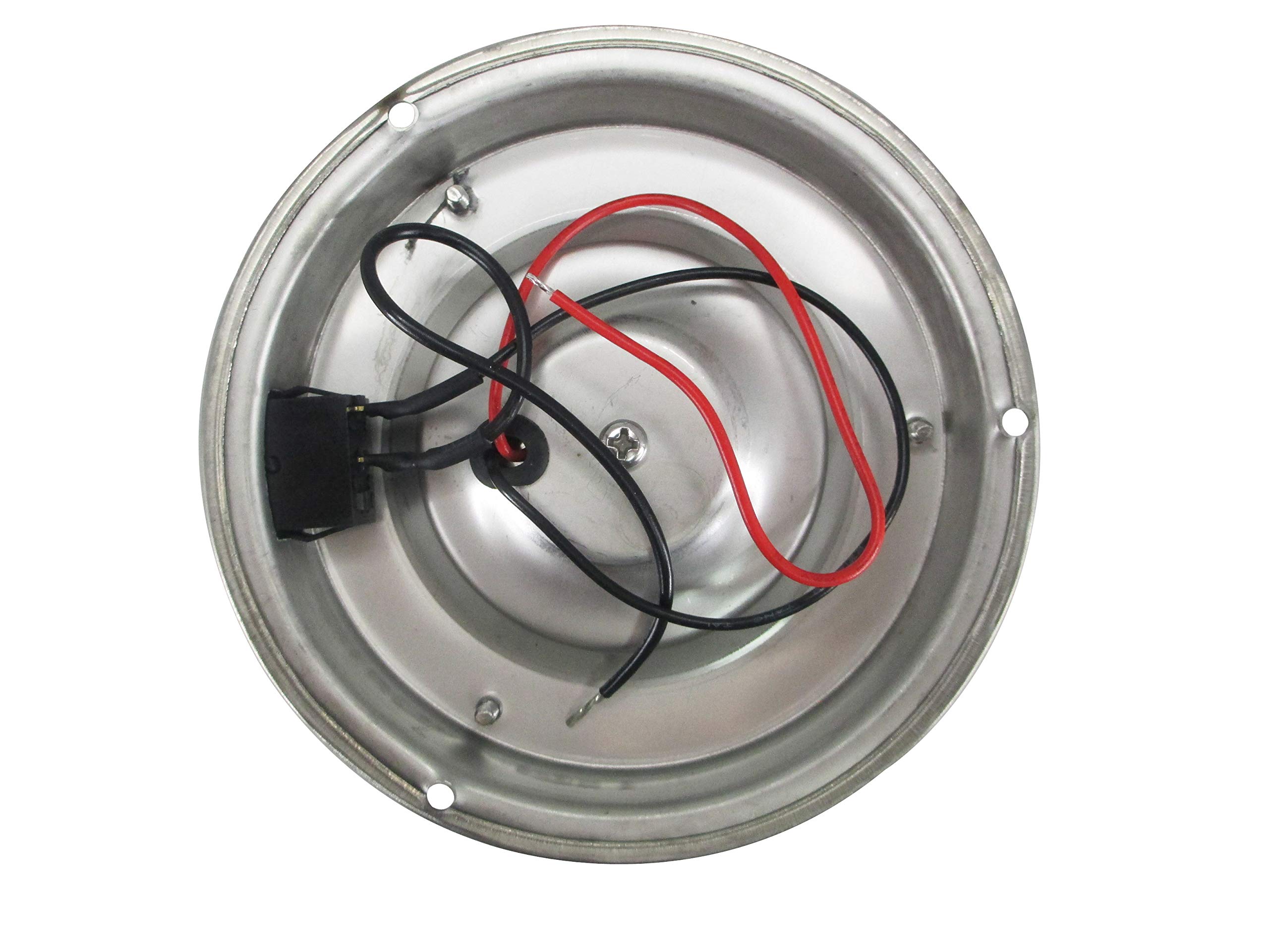 Pactrade Marine Dome Light 12V - 3-Inch Lens, Cool White LED | Stainless Steel Boat Light with Built-In Rocker Switch, Surface Mount | RV, Trailer, Boat Interior Lights, Marine Lights