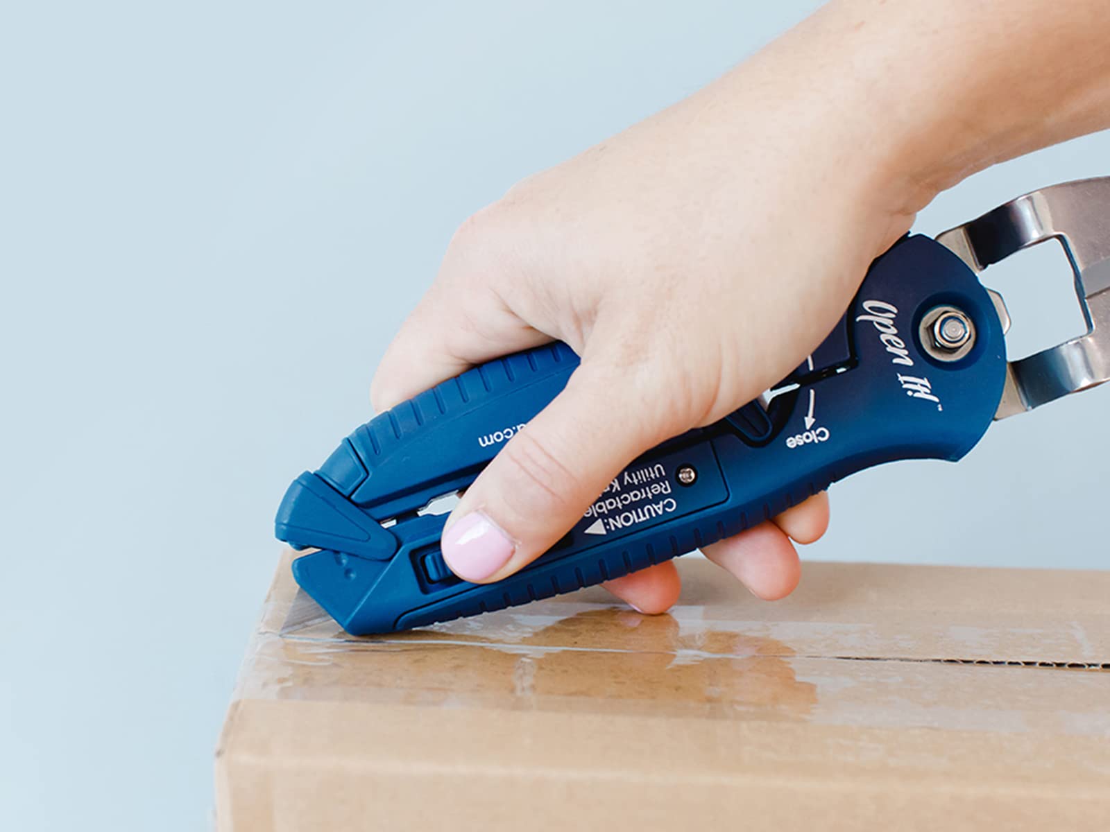 Zibra Open-It! All-In-One Multi Tool with Heavy-Duty Scissors, Box Cutter, Screwdriver, and Package Opener, Blue | Ontel Battery Daddy - Battery Organizer Storage Case with Tester