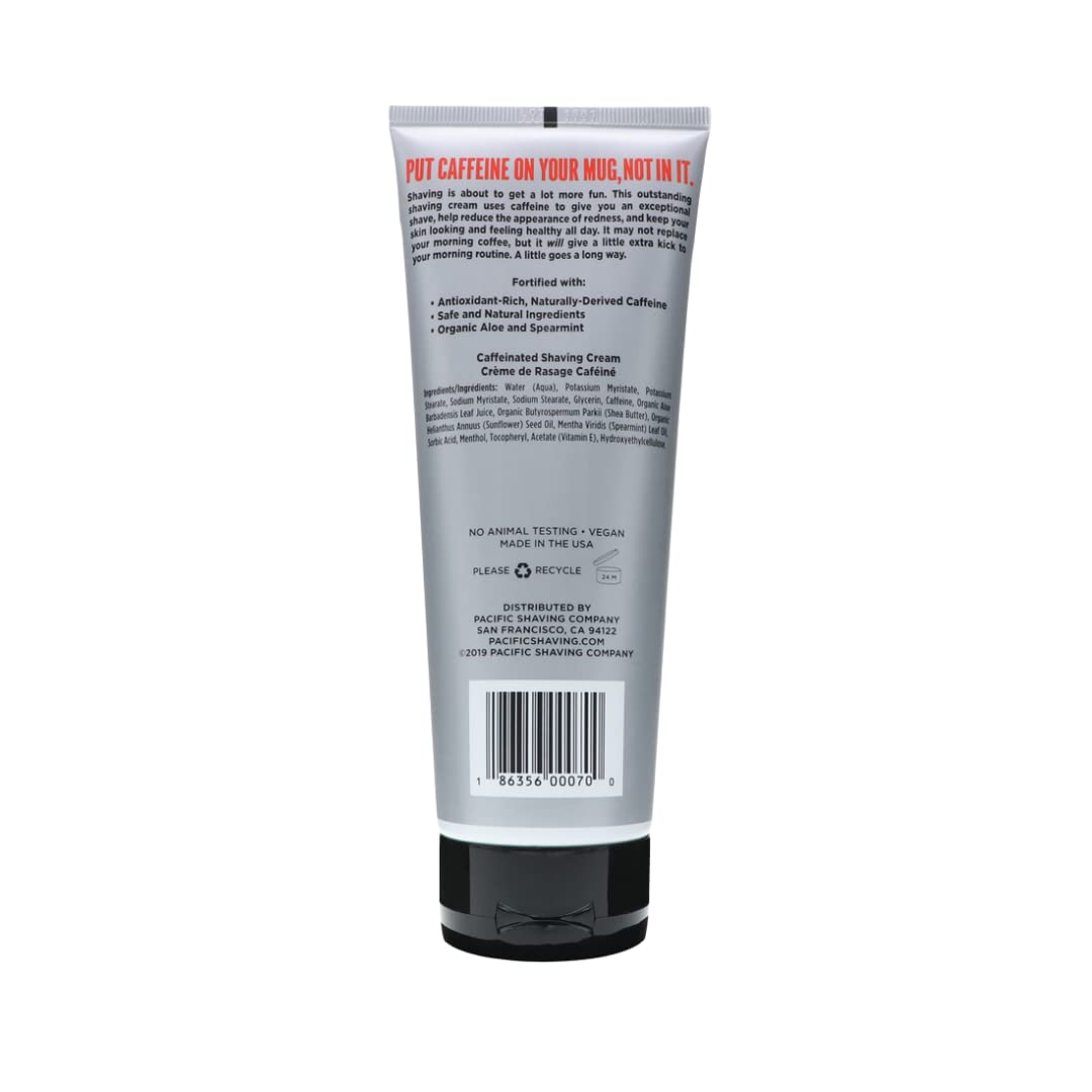 Pacific Shaving Company 3-Pc Shaving Essentials Set | Natural Ingredients Natural Shave Cream Caffeinated Shaving Cream,Caffeinated Aftershave 1 ea
