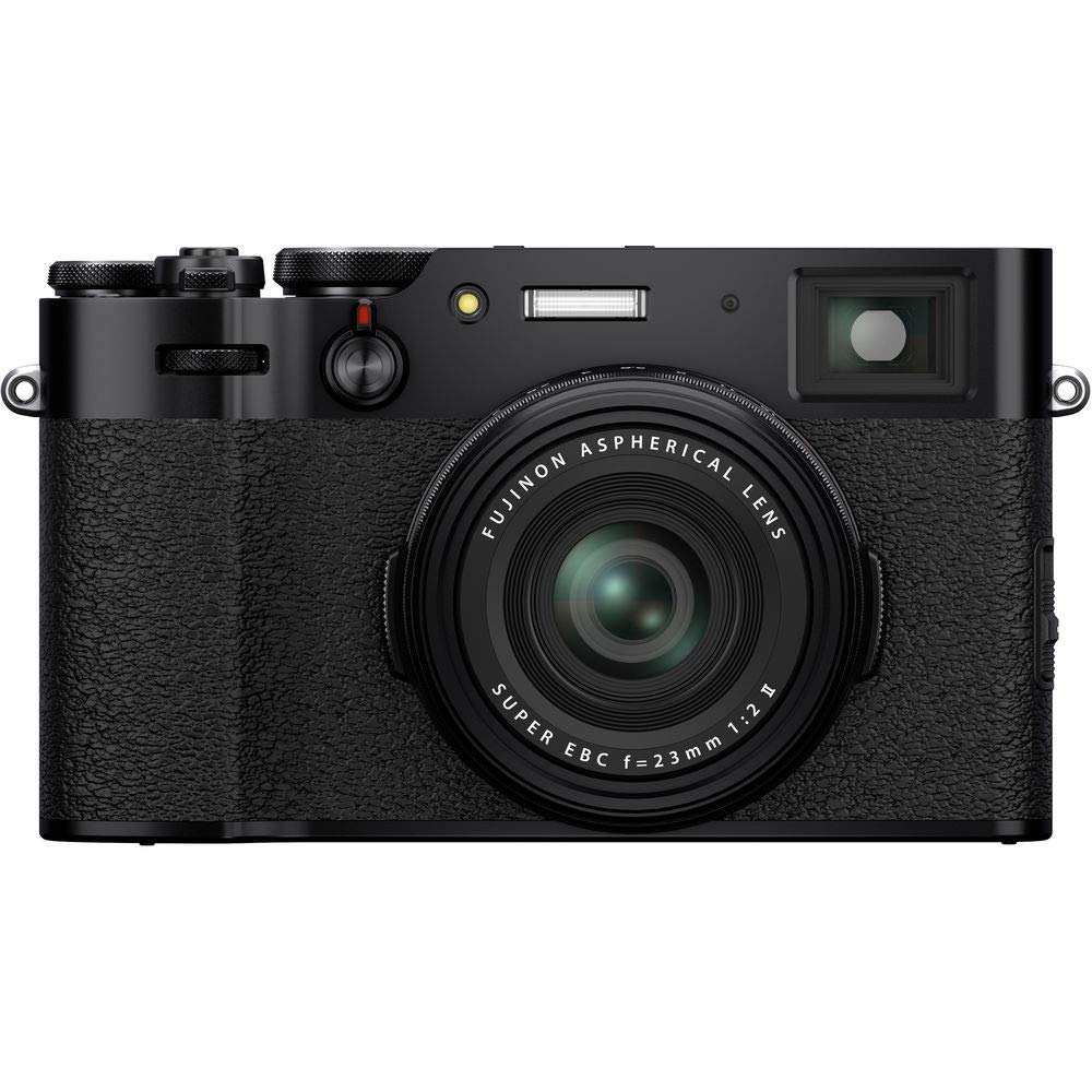 RUNYAO Fujifilm X100V Digital Camera Bundle Includes: SanDisk 64GB Extreme SDXC Memory Card +Spare Battery + More (6 Items) (Black)