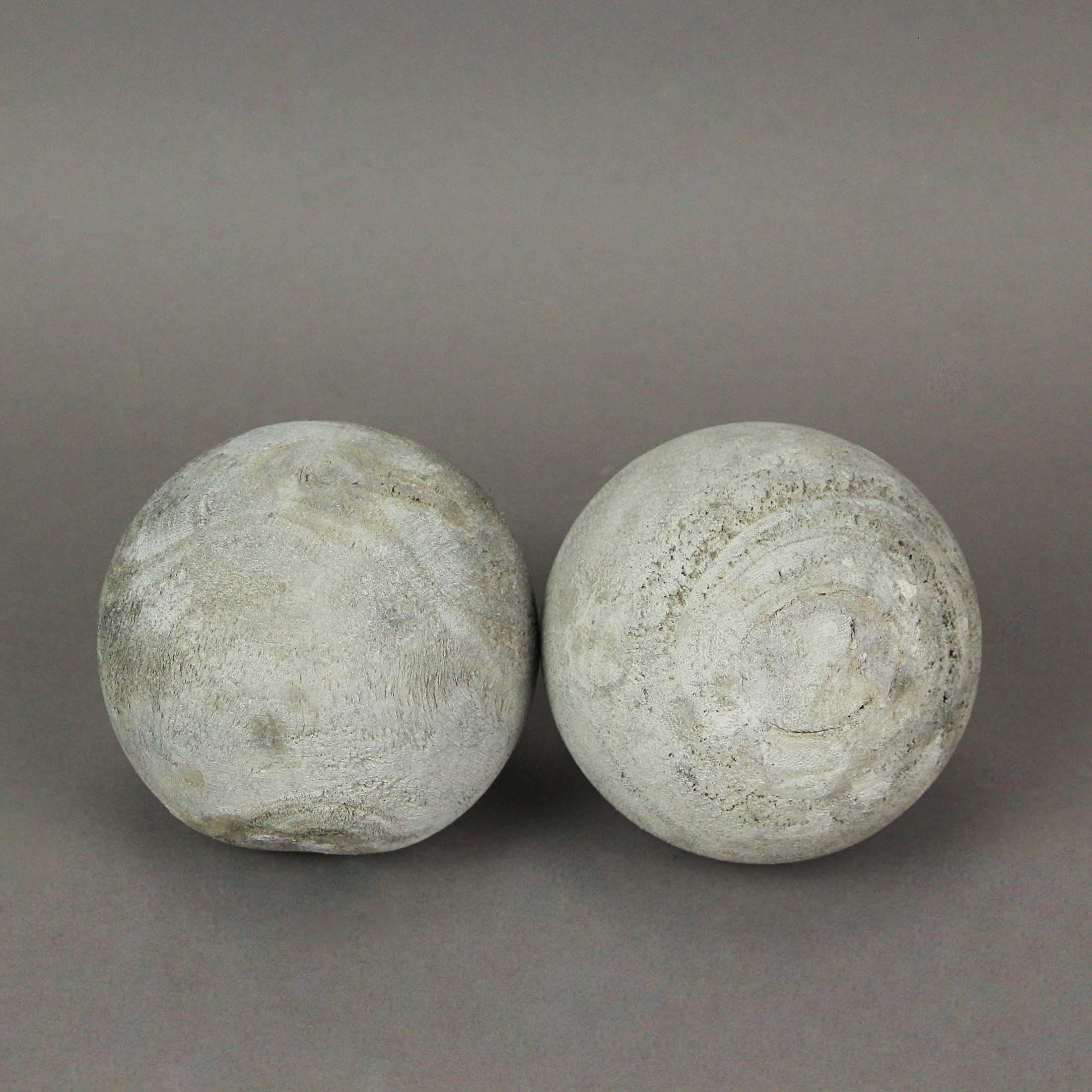 PD Home & Garden Weathered Gray Washed Wood Decor Balls Set of 6
