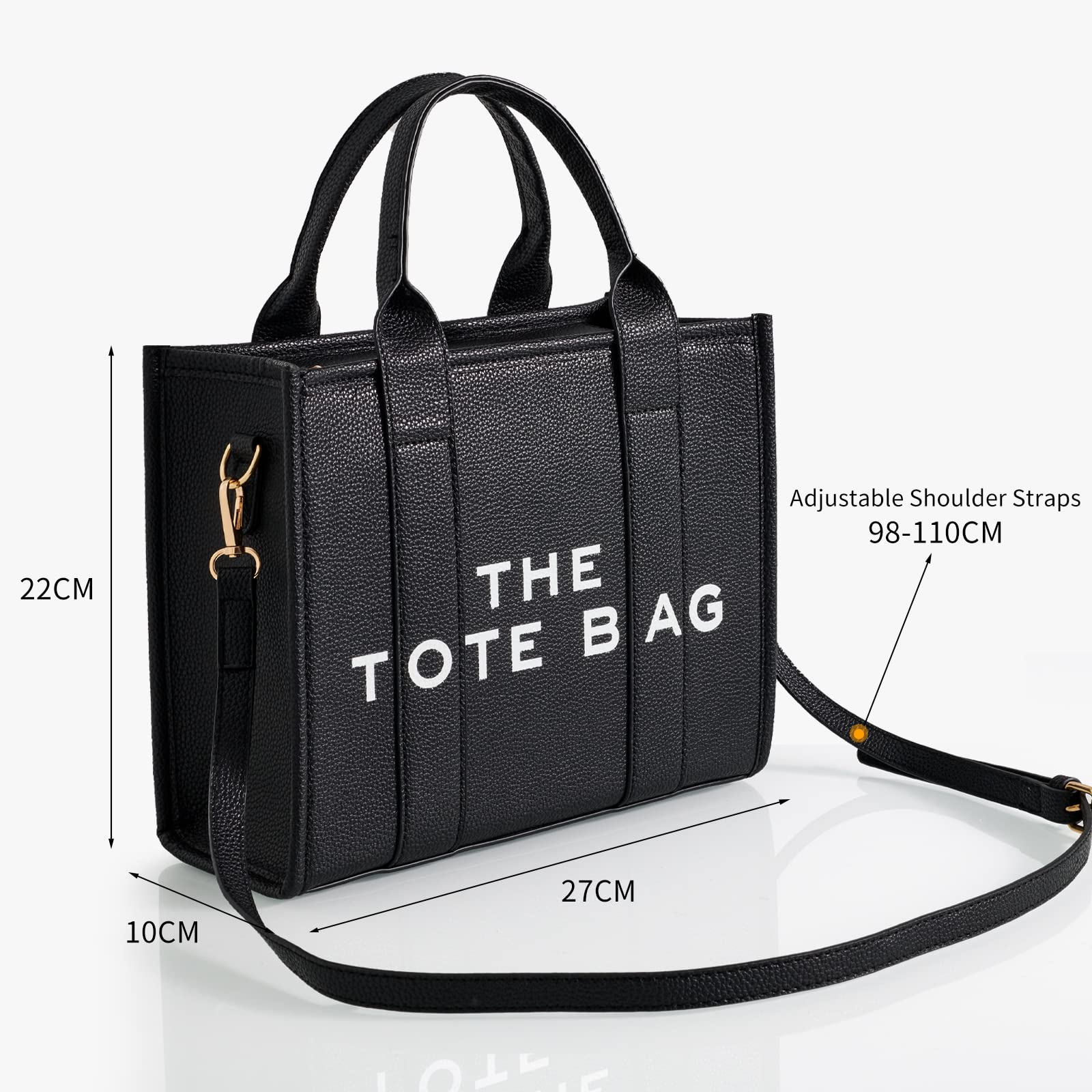 Ocebay The Medium Tote Bag for Women or Men - The Popular of Classic Elements for Years to Come (Medium, Light black)