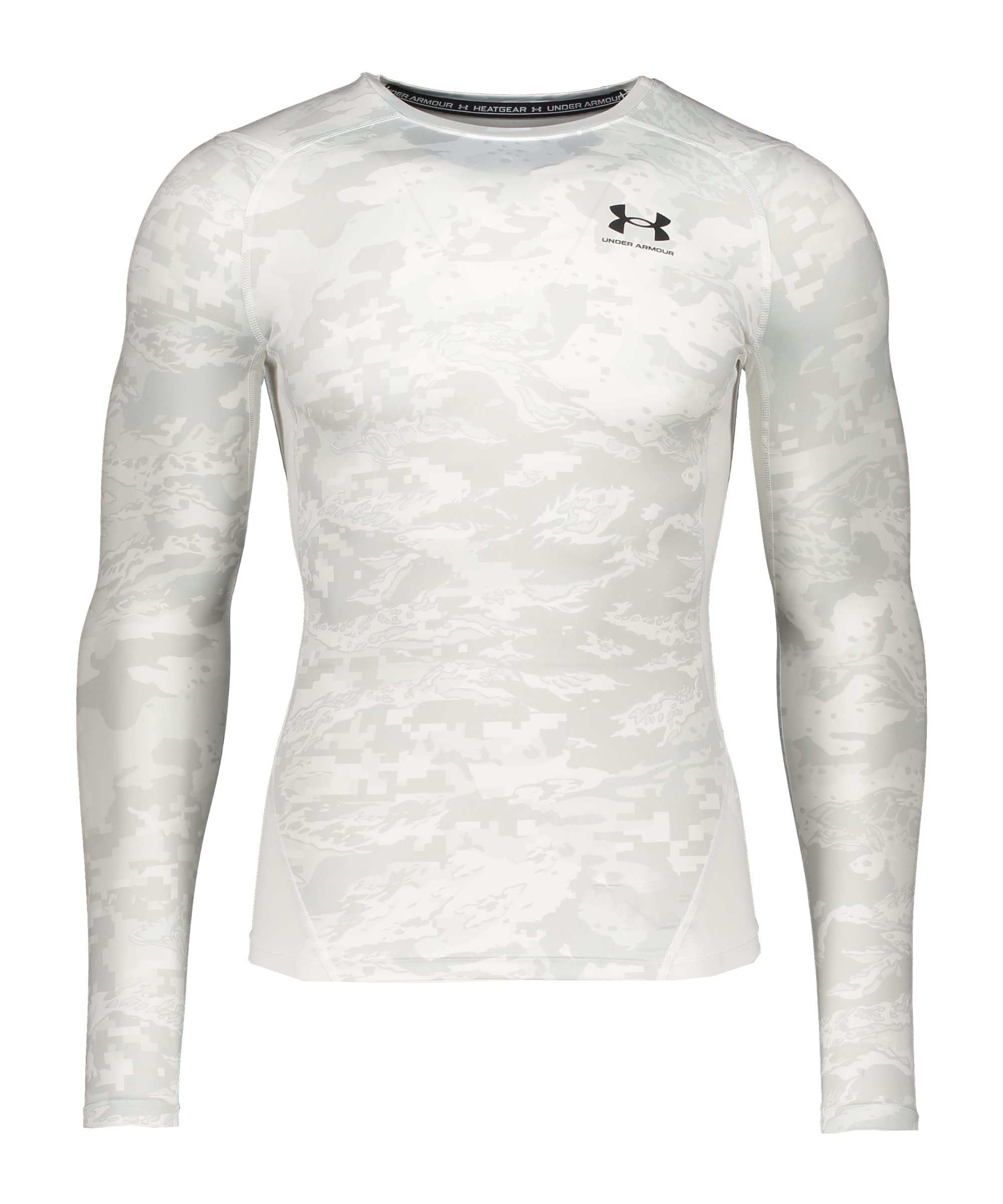 Under Armour Men's HeatGear Armour Camo Long Sleeve - 1361525-100 - White/Black - XL