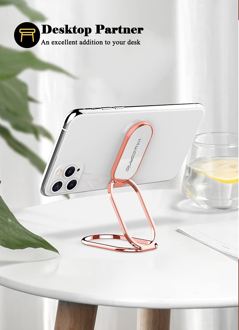 VAWcornic Phone Ring Holder Finger Kickstand, 540° Dual Direction Rotating Phone Grip for iPhone, Samsung, Huawei Smartphone, Tablet, Kindle, Switch Lite Compatible with Magnetic Car Mount