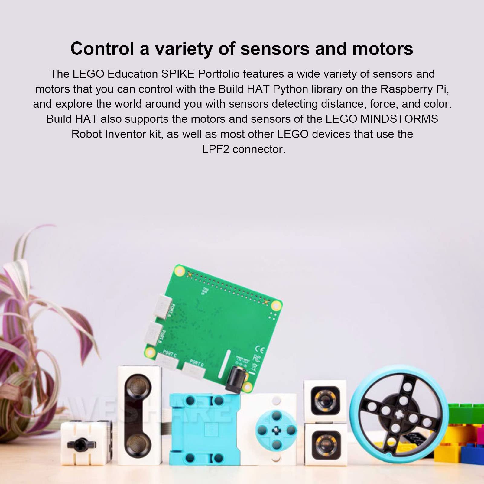 Zyyini for Raspberry Pi Build HAT, RP2040 Microcontroller Chip for Raspberry Pi, for RasPi Build Hat with a 40 PIN GPIO Header