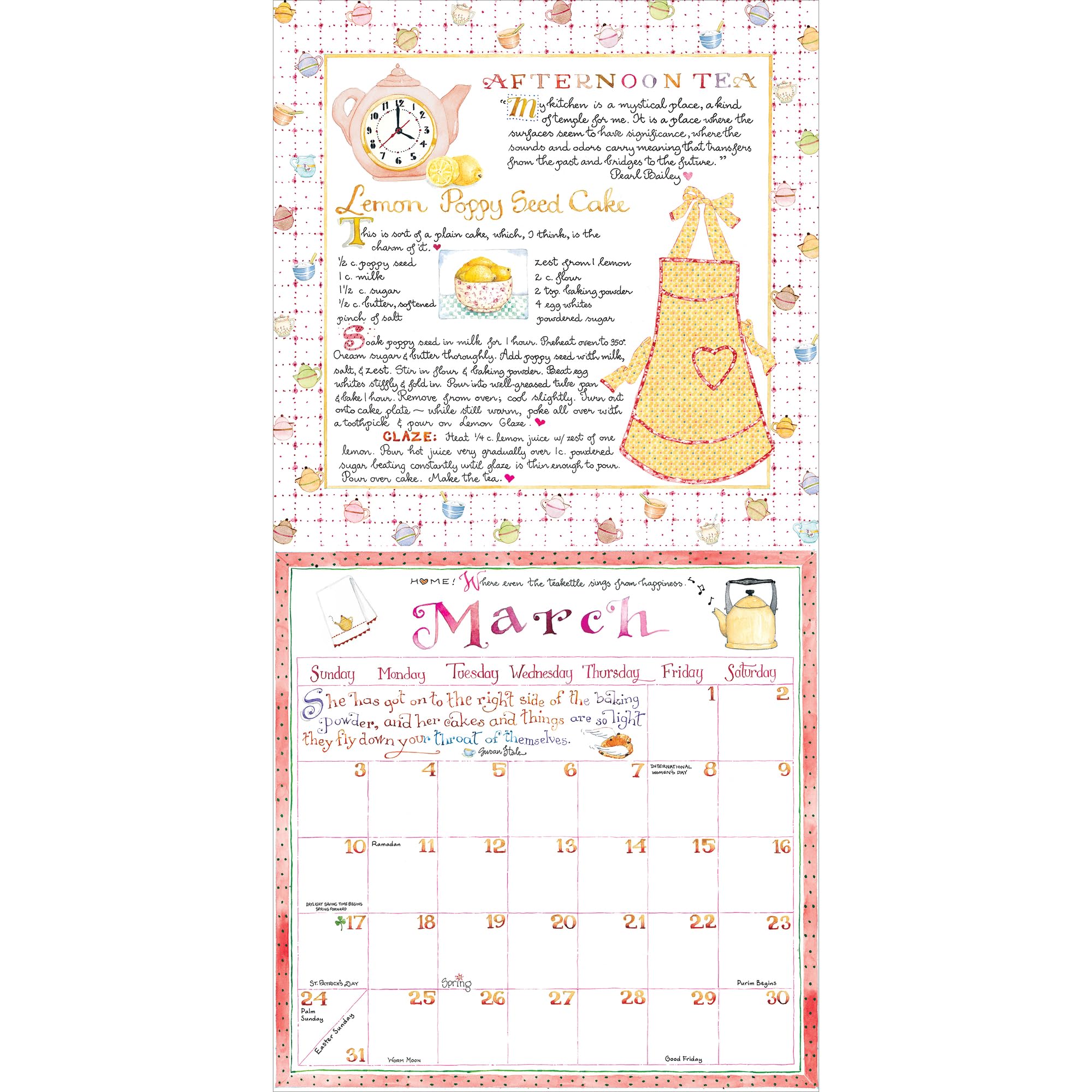 TF PUBLISHING 2024 Susan Branch Wall Calendar | Large Grids for Appointments and Scheduling | Vertical Monthly Wall Calendar 2024 | Home and Office Organization | Premium Matte Paper | 12"x12โ