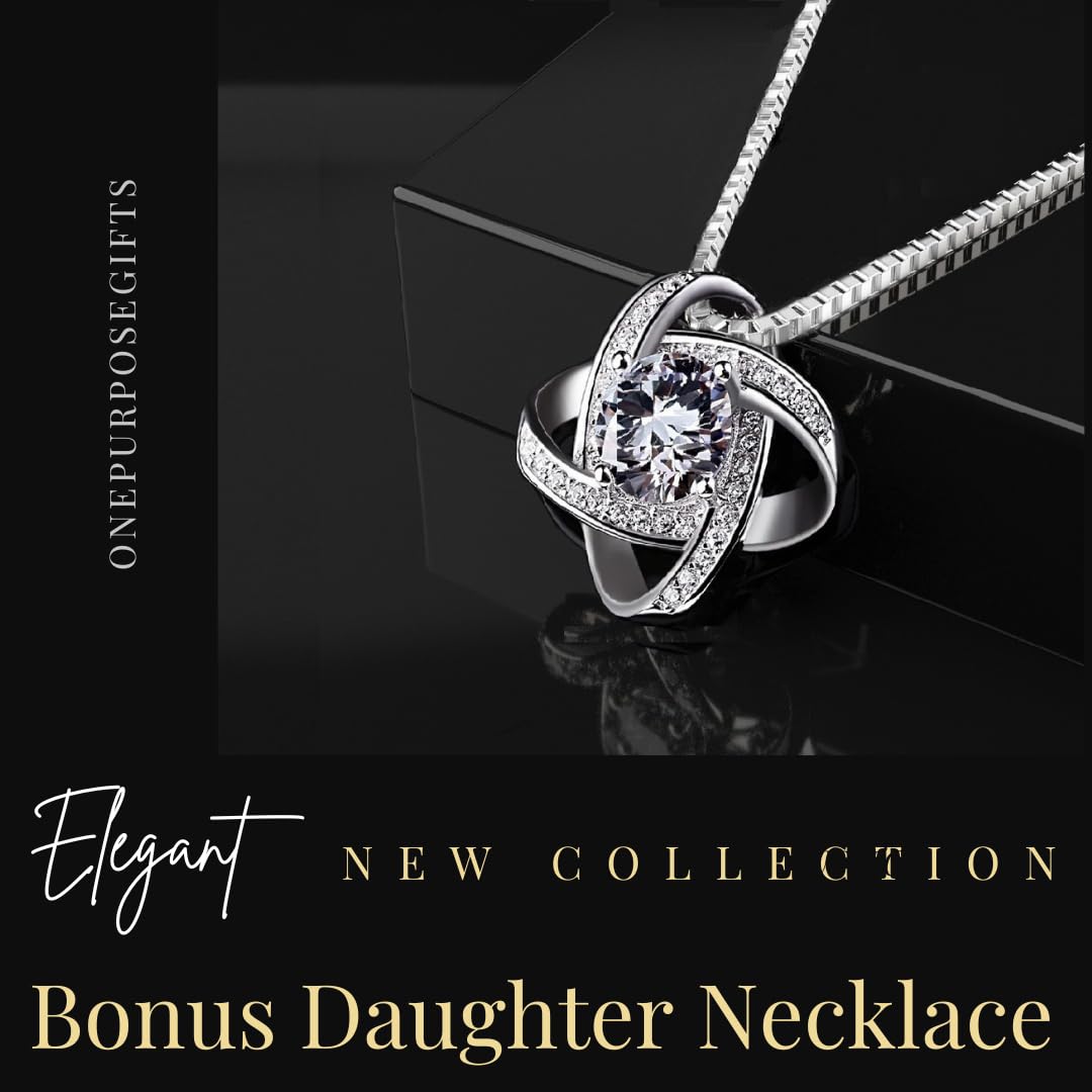 Onepurposegifts Step Daughter Gift, Bonus Daughter Gift, Step Daughter necklace, step daughter gifts from step mom, step daughter gifts from step dad