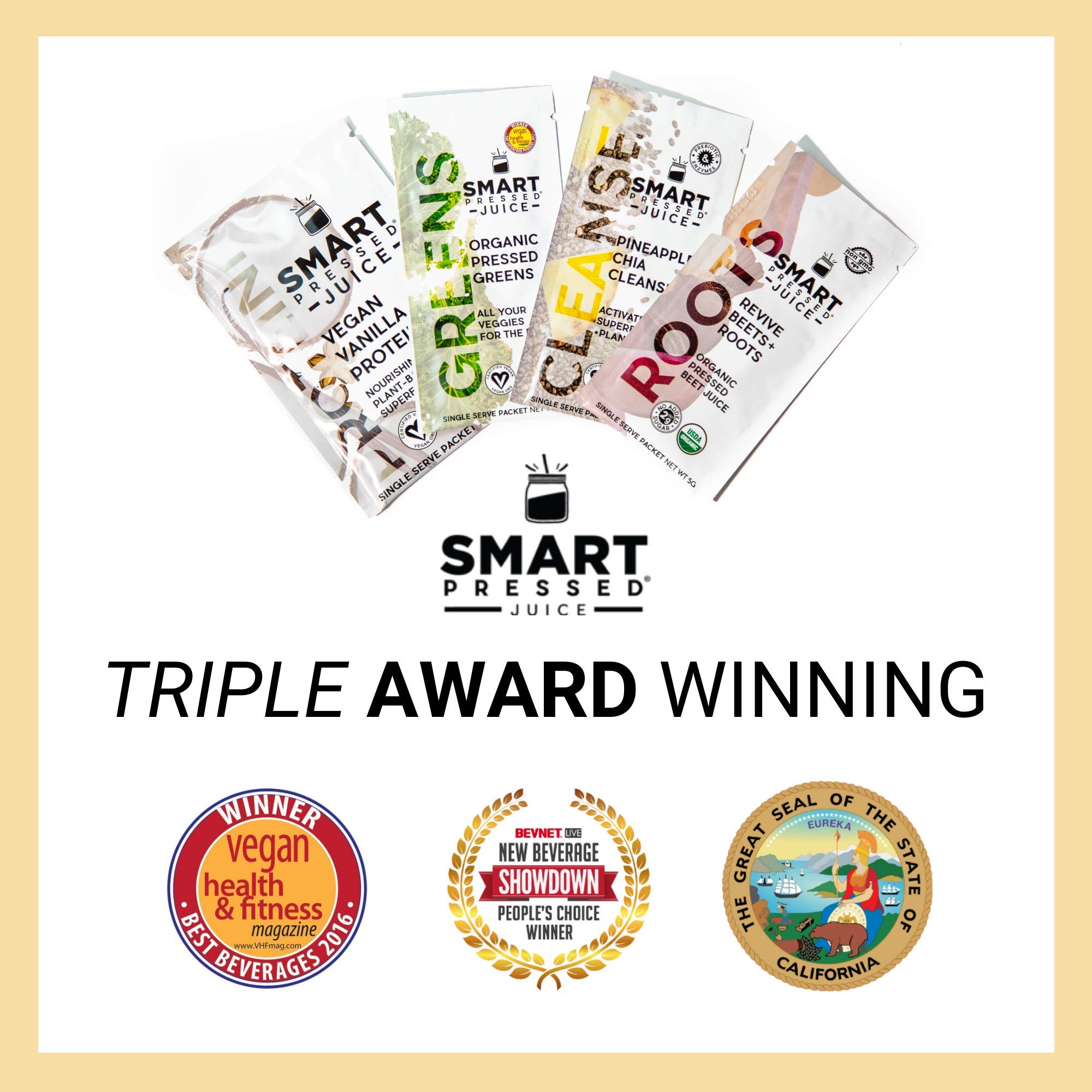 SMART Pressed Juice Pineapple Chia Cleanse | Prebiotic Superfood Plant Based Fiber with Vegan Probiotics & Enzymes | 30 Servings (Packaging May Vary)