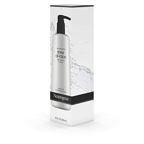 Neutrogena Moisturizing Sheer Body Oil-Lotion, Lightweight & Fast-Absorbing Sesame Oil Formula, 32 fl. oz