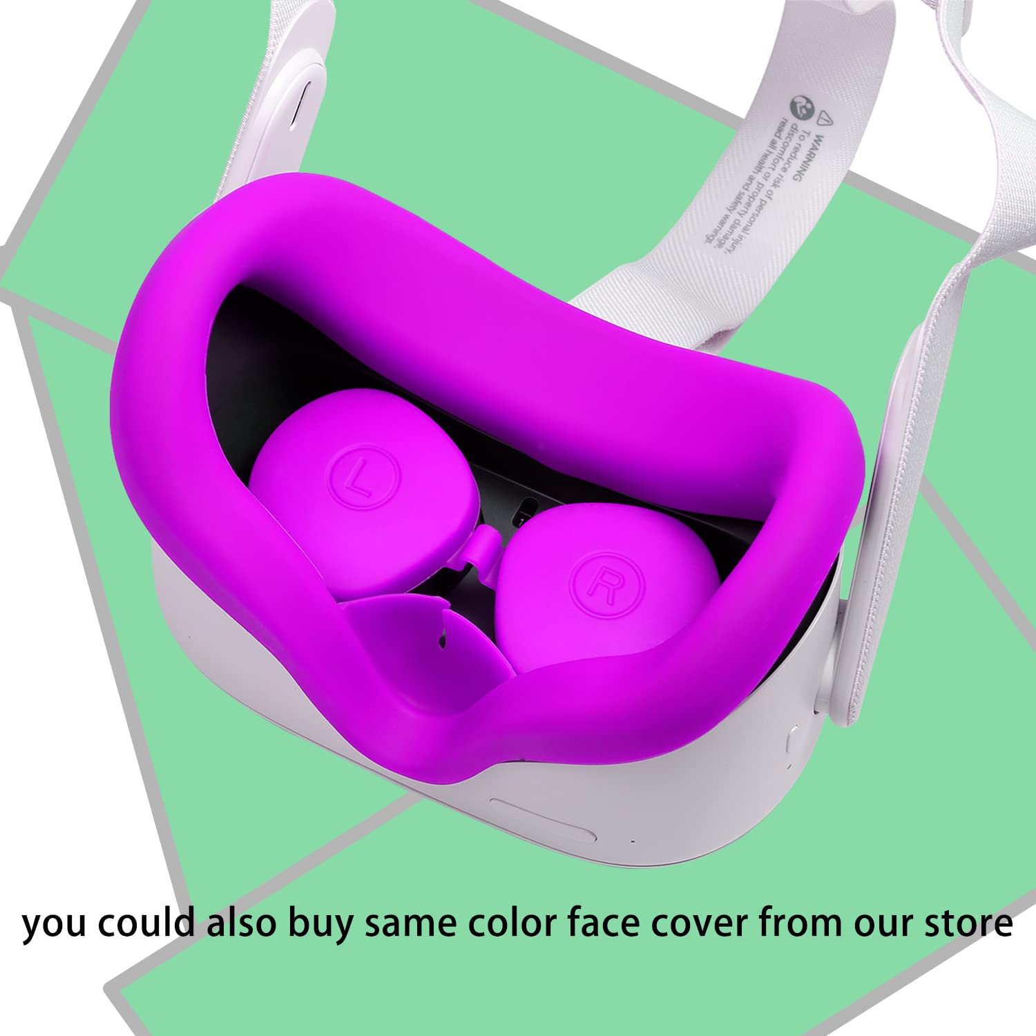 Topcovos VR Lens Cover for Oculus Quest 2 Dust Proof Cover for Oculus Quest 2 Anti-Dust Lens Protector (Purple)