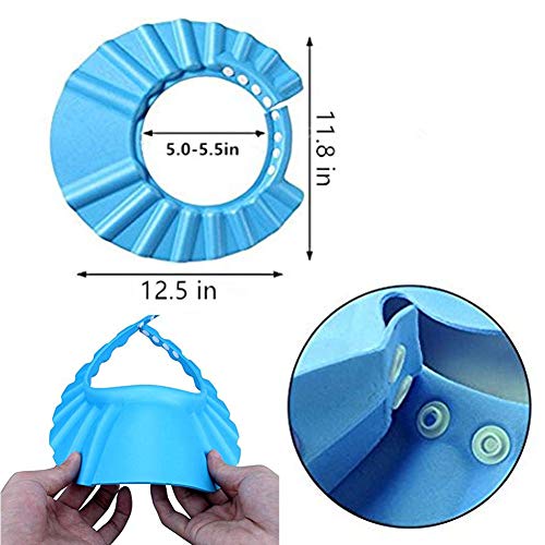 Safe Shampoo Shower Bathing Protection Bath Cap Soft Adjustable Visor Hat for Toddler, Baby, Kids, Children Boys Girls Pink