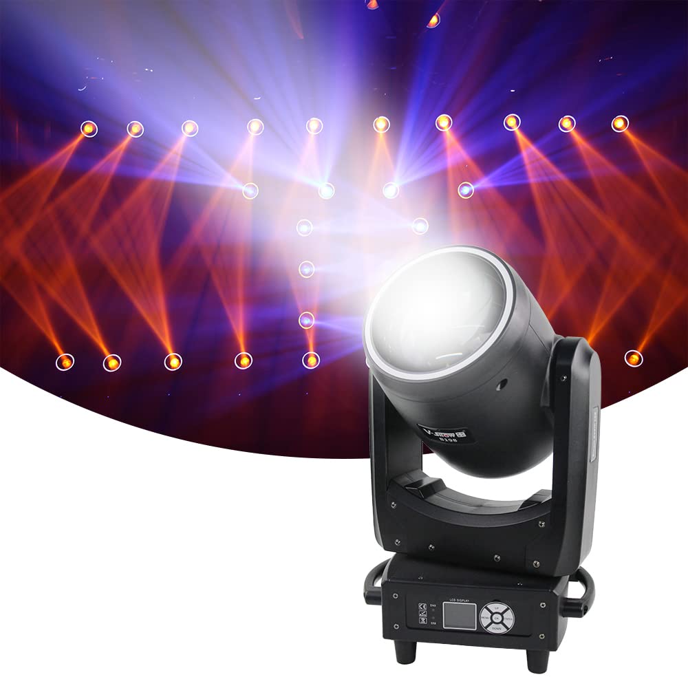 V-Show 198W LED Module Beam Moving Head Light with halo-Stage Moving Beam Head for Disco Club Party Stage Lighting Shows