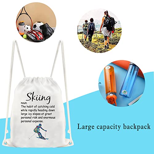 WCGXKO Skiing Gifts Skiing Backpack Skiing Lover Gifts Ski Coach Gift For Women Skiing Team Gifts Backpack (Skiing Backpack)