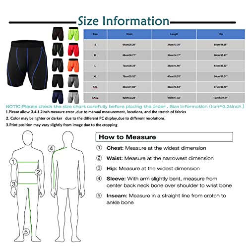 Underwear for Man Cool Dry Sports Tights Athletic Undershorts for Running Workout Training Mens (Black, L)