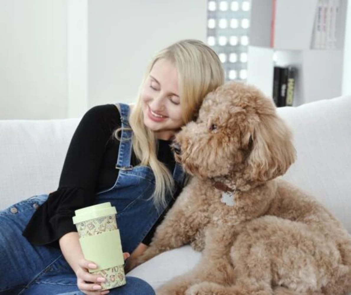 Vacucraft Bamboo Fiber Coffee & Tea Cup Animal Collection DOG (Red)