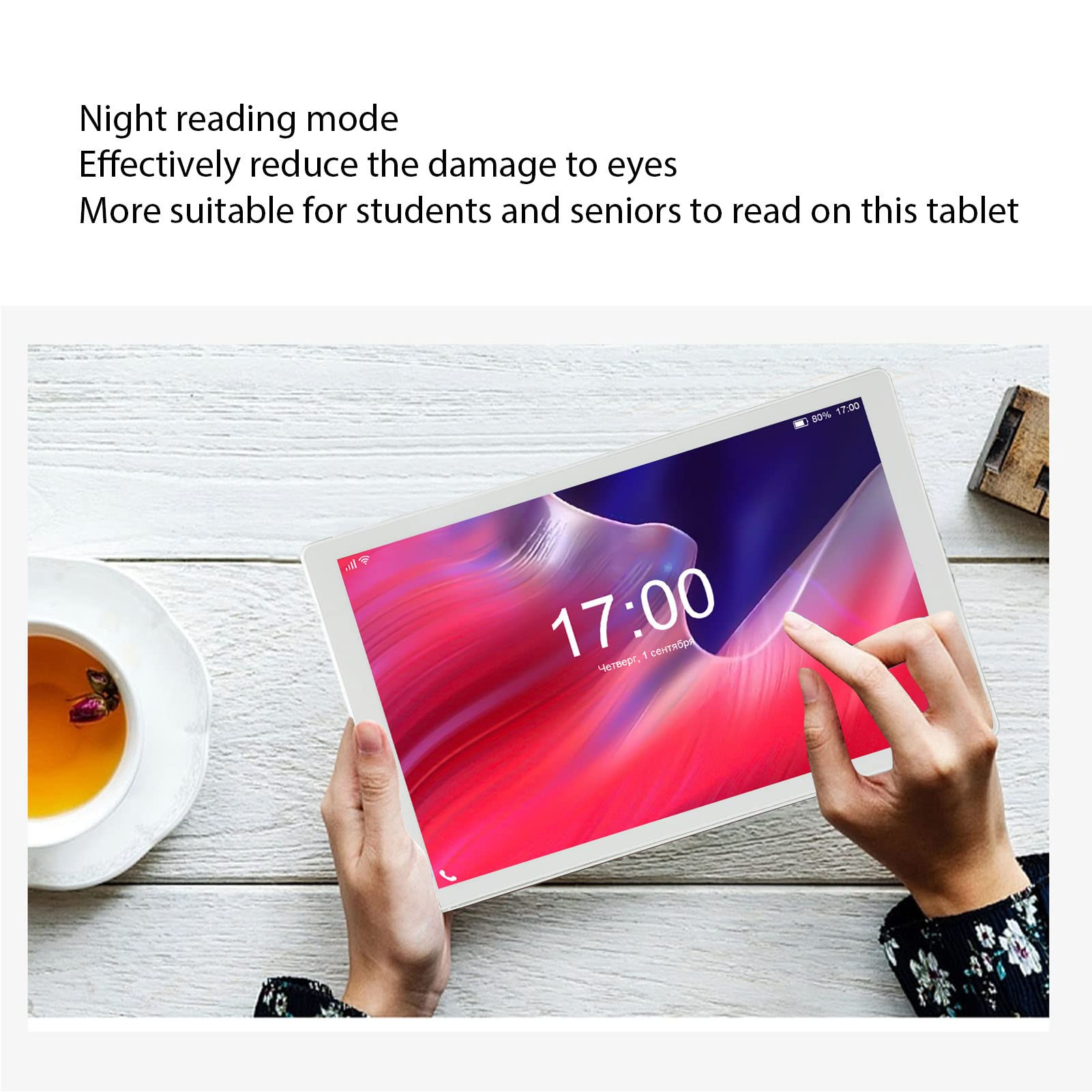 Zopsc 10in Tablet for Android 11 - Dual SIM HD IPS Screen Tablet 3+64G 5MP+8MP 3G WiFi 6000mAh MT6592 Multi Language Support GPS Support Green.