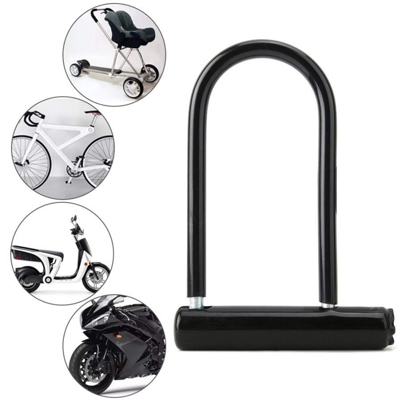SXCLS Bike U-Lock Heavy Duty Zinc Alloy Bike Motorcycle Bicycle U Lock Security Anti Theft U-Lock