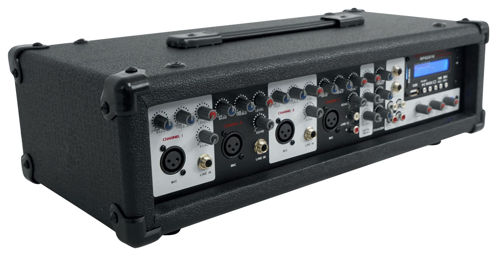 Rockville Package PA System Mixer/Amp+10" Speakers+Stands+Mics+Bluetooth, (RPG2X10)