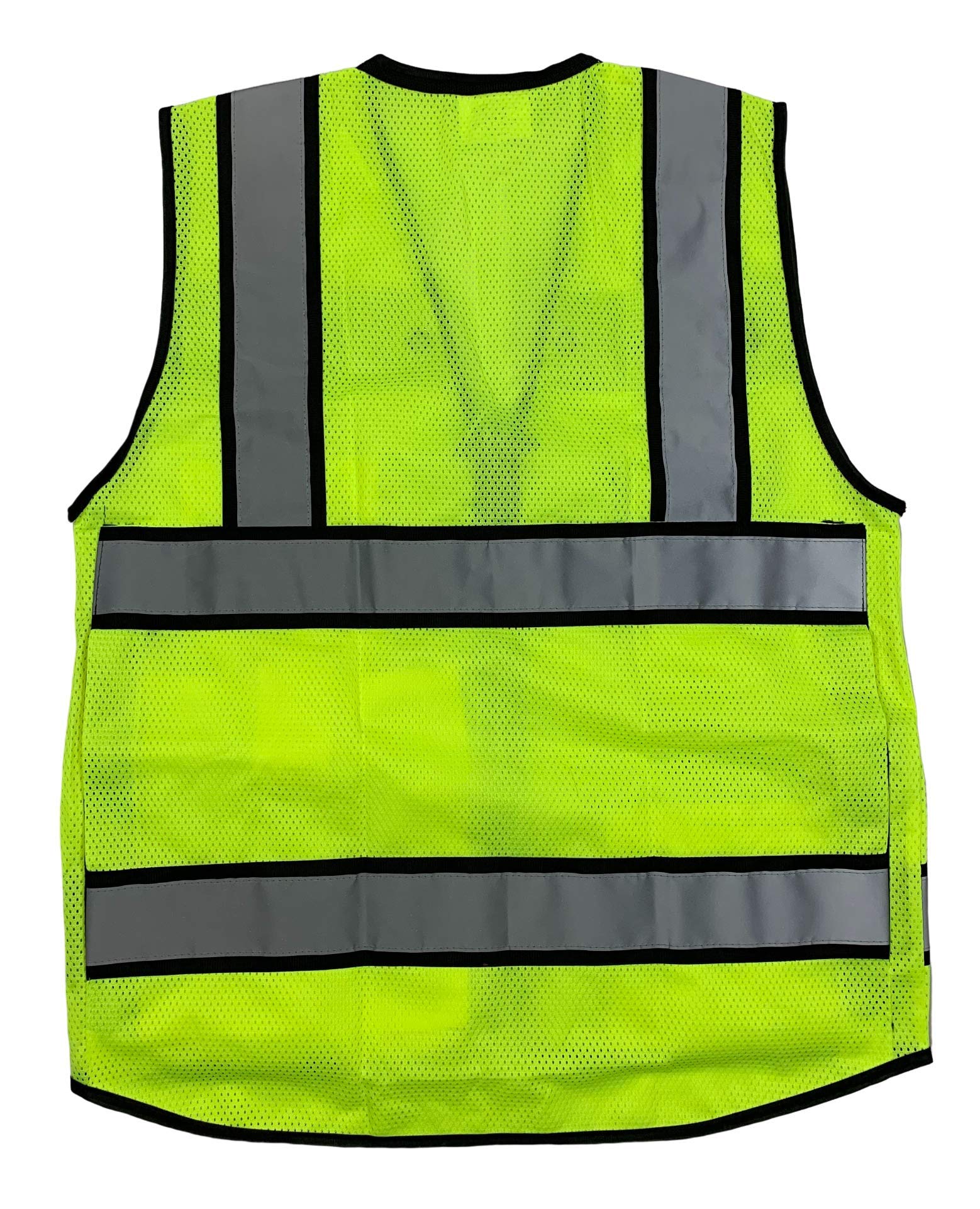 REXZUS (B Engineer Safety Vest, High Visibility Reflective Safety, Vest Mesh with Zipper and pockets (Yellow, Medium)