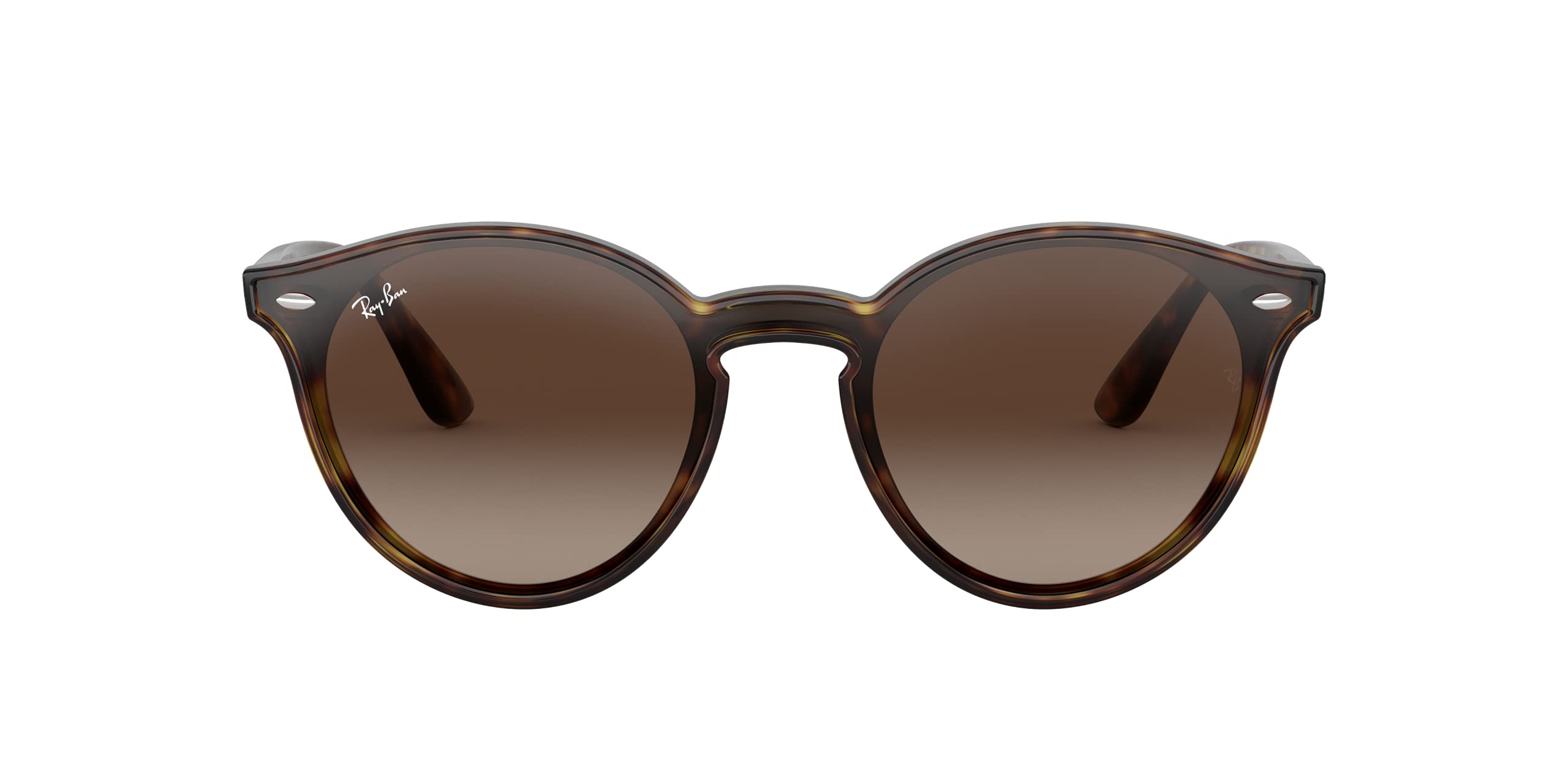 Ray-Ban RB4380N Blaze Round Sunglasses, Light Havana/Brown Gradient Dark Brown, 37 mm