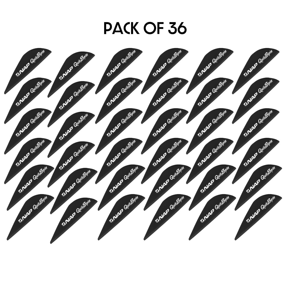 New Archery Products Bow Hunting Shooting Target Practice QuickSpin Plastic Arrow Fletching Vanes 2 Inch, Pack of 36, White
