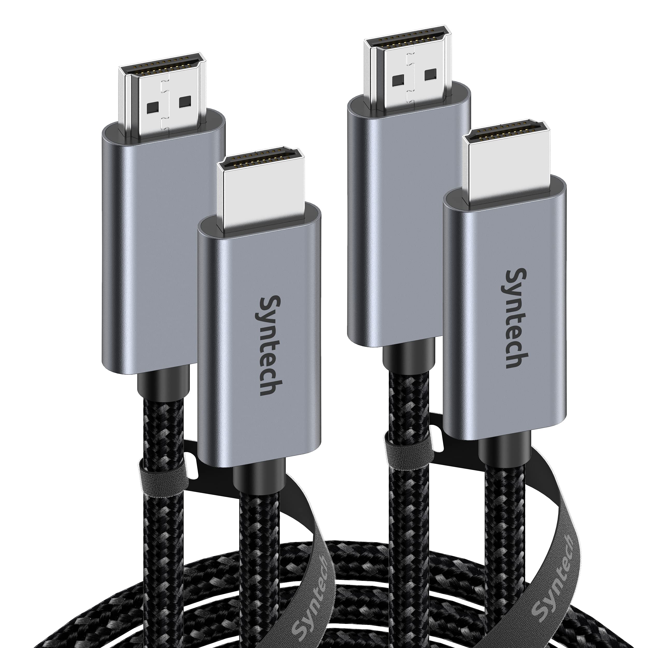 Syntech 4K HDMI Cable 10ft (2-Pack), High Speed 18Gbps HDMI 2.0 Cable, 4K@60Hz HDR, 3D, 2160P, 1080P, Ethernet, HDCP 2.2, ARC, Compatible with MacBook Pro 2021 14/16 inch, UHD TV, PC, PS5/PS4, Xbox