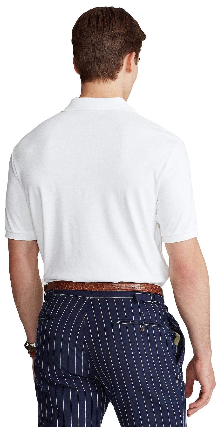 Polo Ralph Lauren Men's Big and Tall Short Sleeve Pima Soft-Touch Polo Shirt (4XB, BasicWhite)