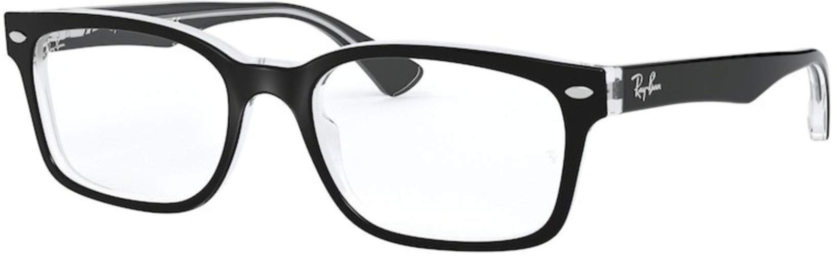 Ray-Ban RX5286 Square Prescription Eyeglass Frames, Havana on Light Blue/Demo Lens, 51 mm