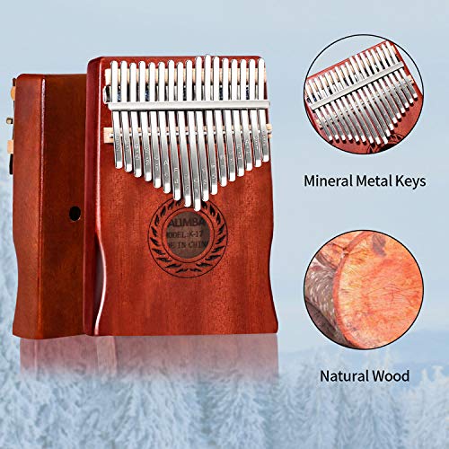 POMAIKAI Kalimba 17 Keys, Kalimba Thumb Piano for Kids Adult Beginners with Tuning Hammer and Study Instruction …