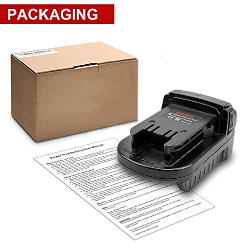 Zltoolpart Adapter for DeWalt to Milwaukee Battery, for 20V 60V DeWalt Lithium Battery to 18V Milwaukee M18 Lithium Battery (Adapter only)