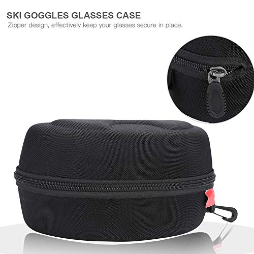 Pbzydu Ski Goggles Box, Goggles Hard Box Zip Case Protector Pouchfor Outdoor Snow Ski Snowboard Goggles