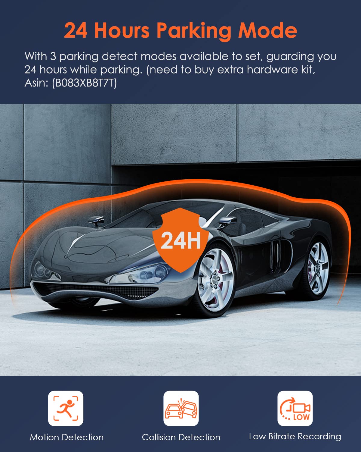 Vantrue X4S Real 4K 5G WiFi Dash Cam, 2160P Car Camera with Free App, 24/7 Parking Mode, Night Vision, Optional GPS, Motion Detection, Collision Detection, 1080P@120FPS, Capacitor, Support 512GB Max