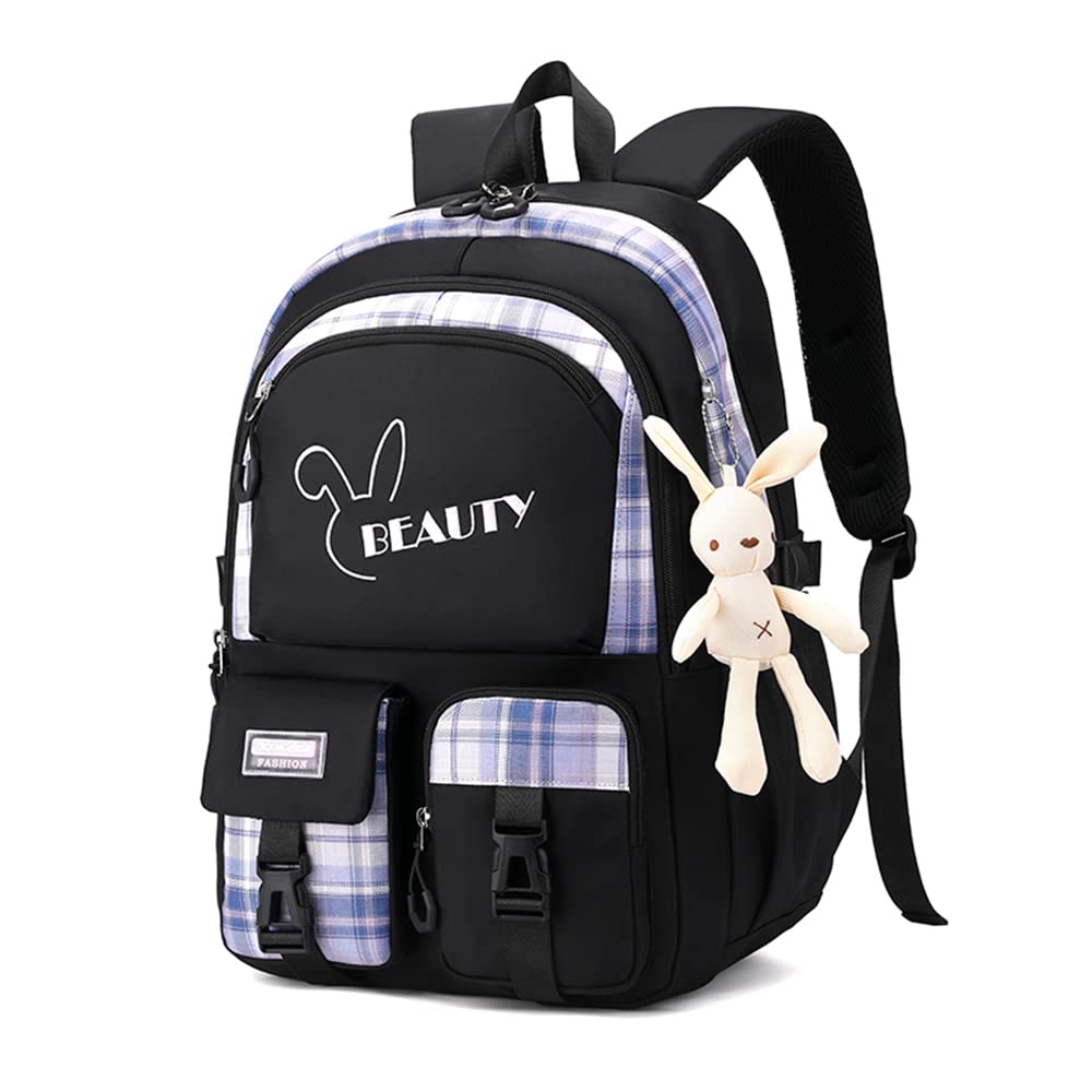 ROERPPM Laptop Backpacks 15.6 inch Bag College Backpack Anti Thief Travel Daypacks Large Bookbags for lady Women (Black)