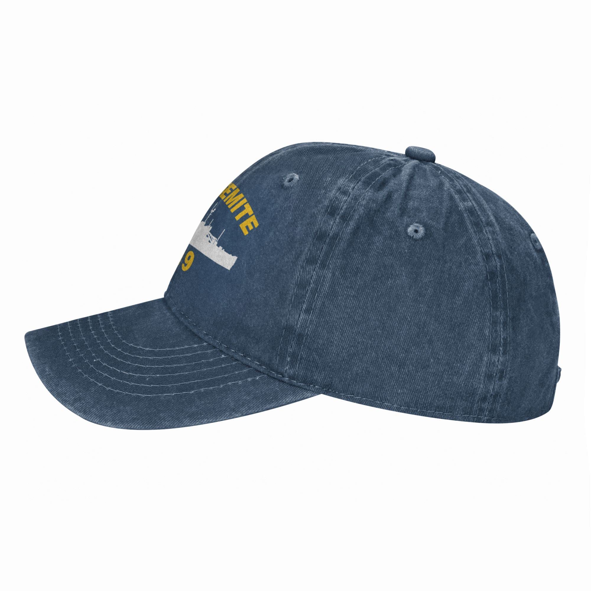 USS Yosemite AD 19 Vintage Sandwich Hat Baseball Caps Denim Hats Cowboy