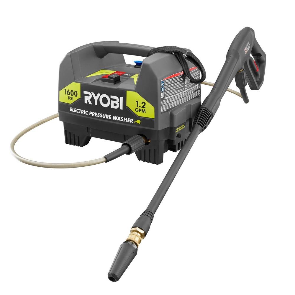 Ryobi 1,600-PSI 1.2-GPM Electric Pressure Washer (Model RY141612) (Renewed)