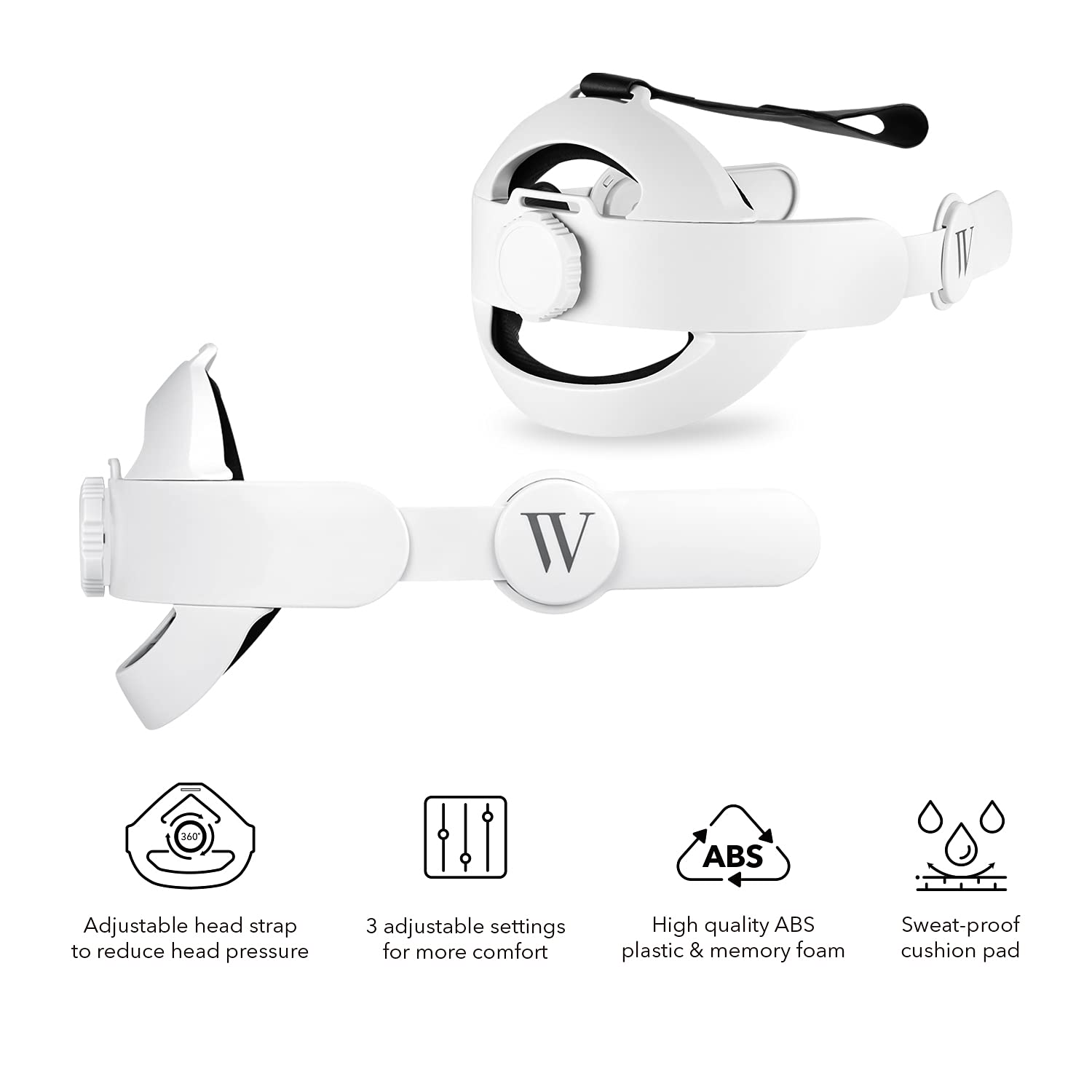 Wasserstein Bundle- Adjustable Elite Head Strap &Charging Station Compatible with Oculus Quest 2
