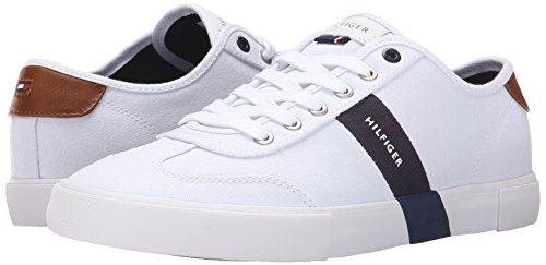 Tommy Hilfiger Men's Pandora Sneaker, White Canvas 137, 12M