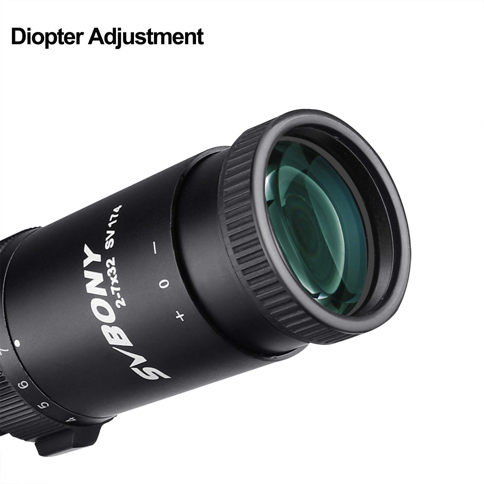 SVBONY SV174 Rifle Scope, Hunting Rifle Scope, 2-7x32mm Long Eye Relief Rifle Scope, a Fast-Focus Eyepiece, Medium Profile Scope Mount, SFP Rifle Scopes with Mil-dot Reticle,1 Inch Tube
