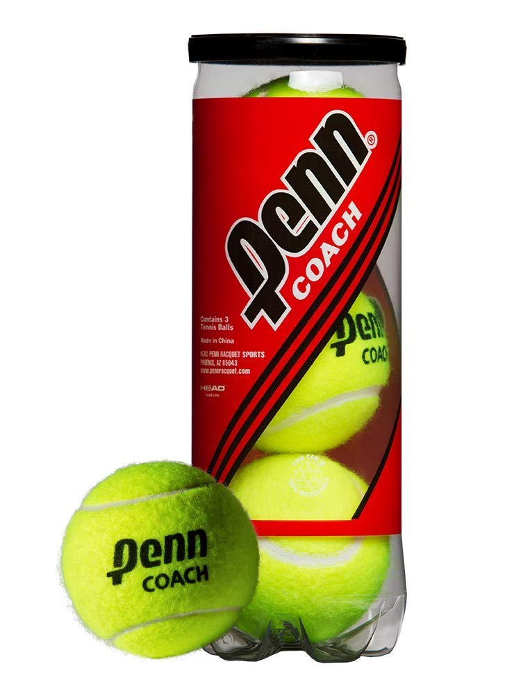 Penn Coach Pressurized Tennis Balls - Regular Duty Felt Practice & Training Tennis Balls - 3 Count(Pack of 12)