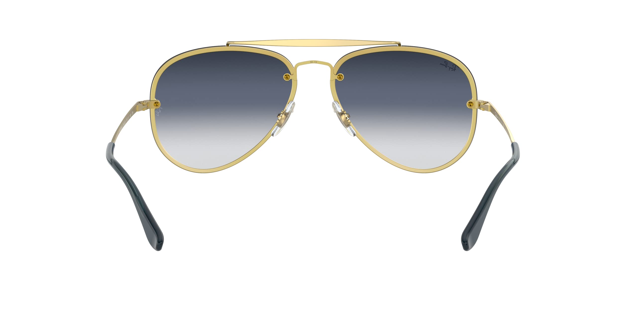 Ray-Ban RB3584N Blaze Aviator Sunglasses, Demi Gloss Gold/Clear/Blue/Grey Gradient, 61 mm