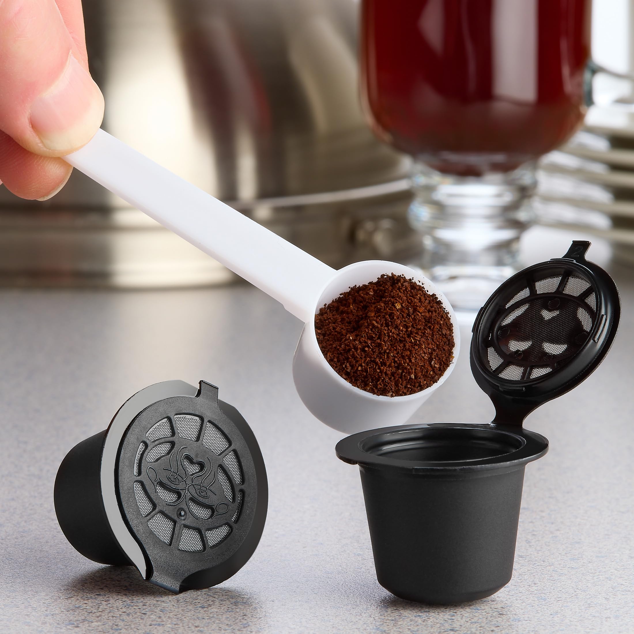 Nespresso Capsules Refillable - Reusable Coffee Pods For Nespresso Cups - OriginalLine Compatible - Pack of 6