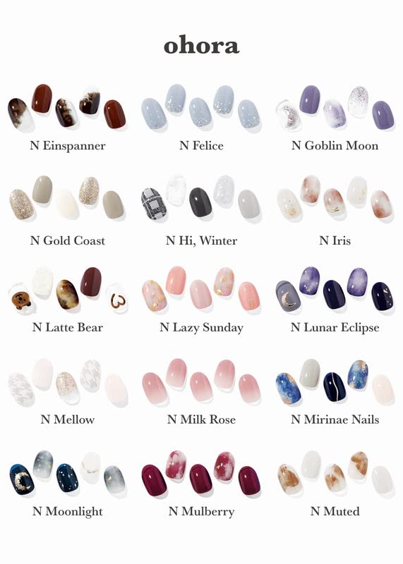 ohora Semi Cured Gel Nail Strips (N Milk Rose) - Works with Any Nail Lamps, Salon-Quality, Long Lasting, Easy to Apply & Remove - Includes 2 Prep Pads, Nail File & Wooden Stick - Pink