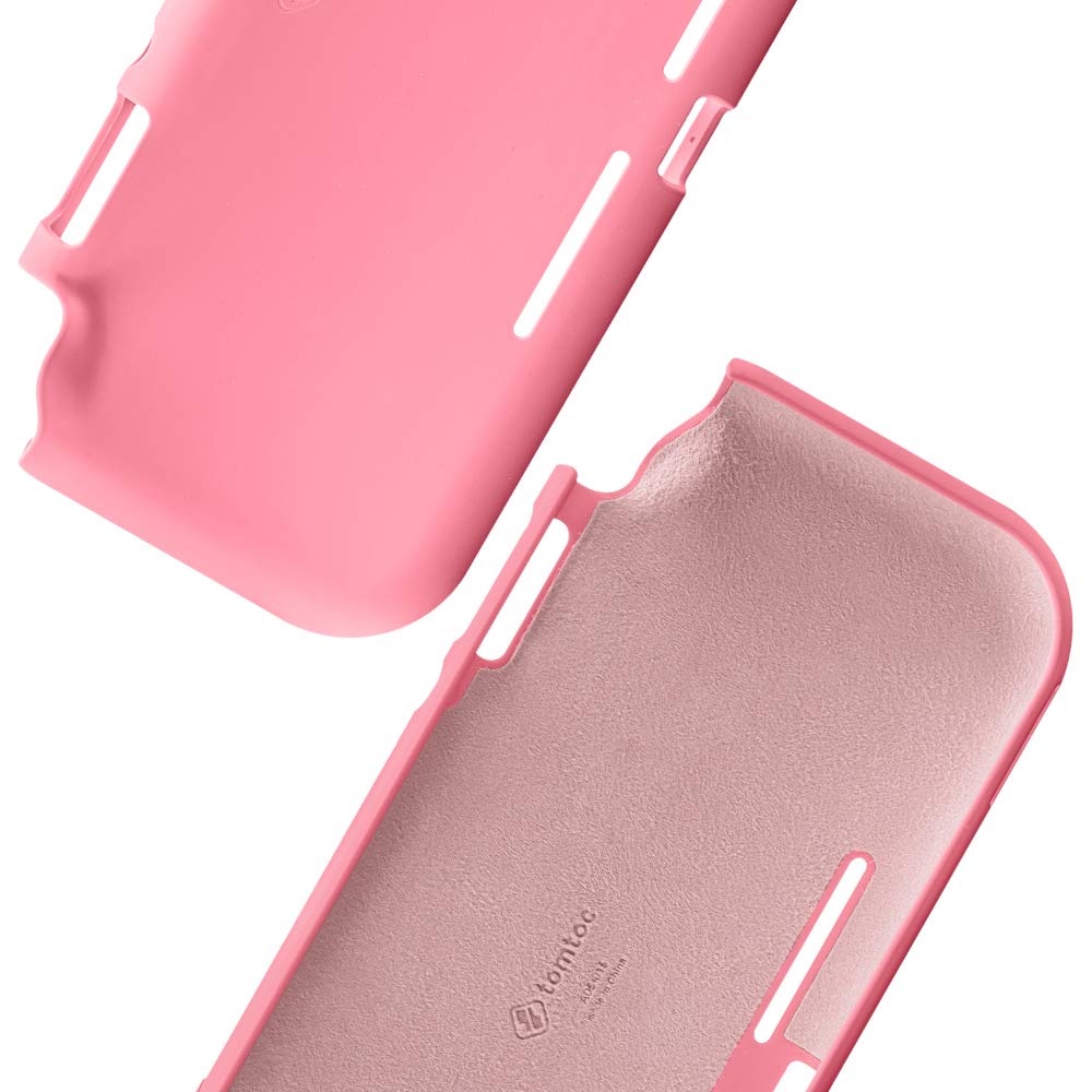 Protective Case for Nintendo Switch Lite, tomtoc Grip Cover with [2PCS] Screen Protector, Premium Liquid Silicone Hard Shell, Shock-Absorption and Anti-Scratch for Switch Lite Console 2019, Coral
